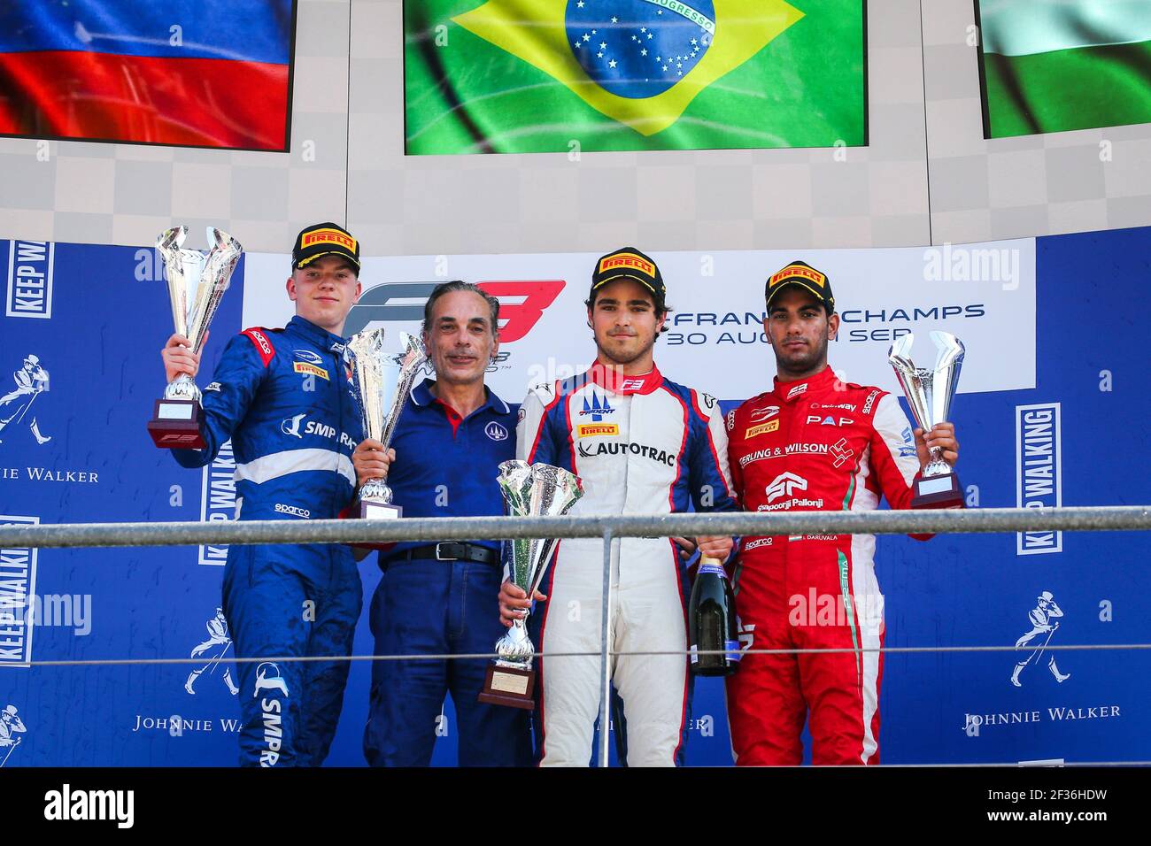 PIQUET Pedro, Trident, portrait, podium with SHWARTZMAN Robert and ...