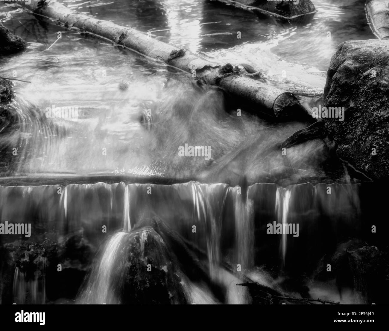 Rushing water background Black and White Stock Photos & Images - Alamy