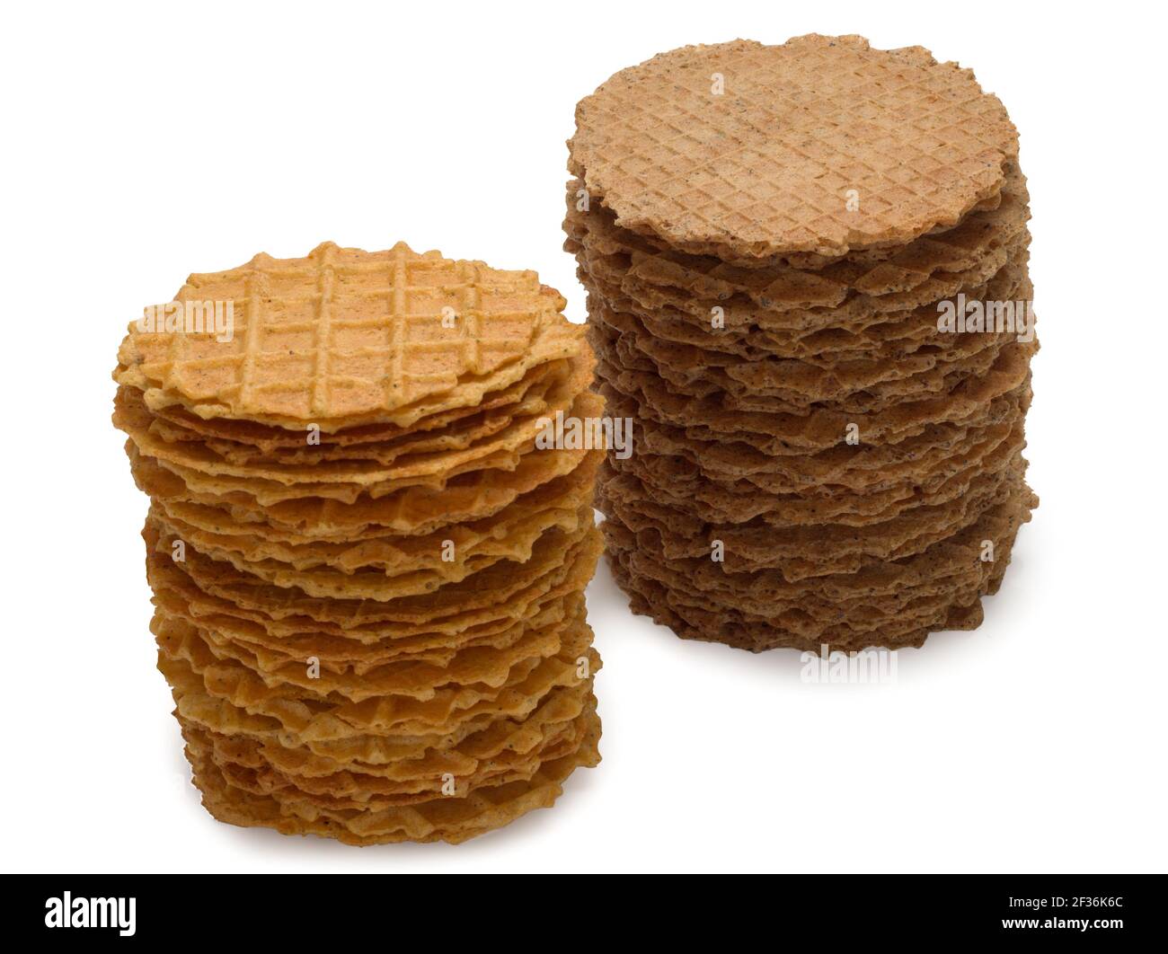 Crispy wafers isolated on a white background Stock Photo - Alamy