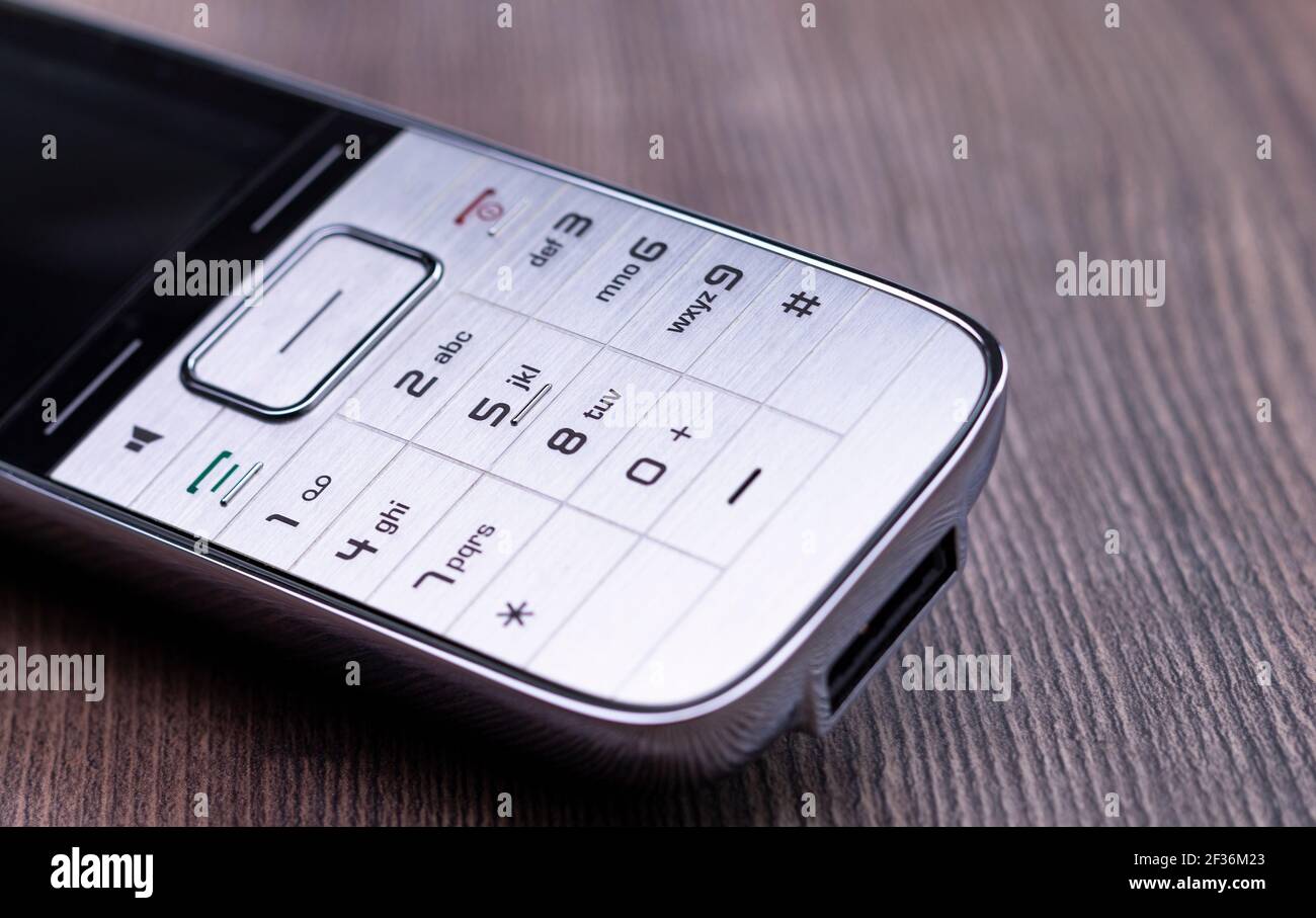 The photo shows the detail of a phone Stock Photo - Alamy