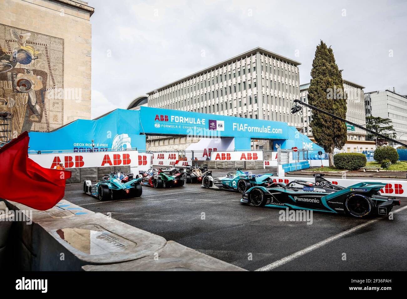 accident crash red flag during the 2019 Formula E championship, at Rome ...
