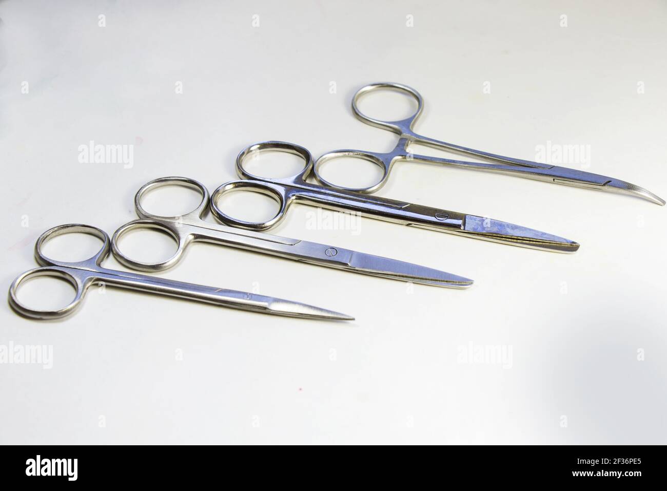 A dissection kit with stainless steel surgical instruments for medical ...