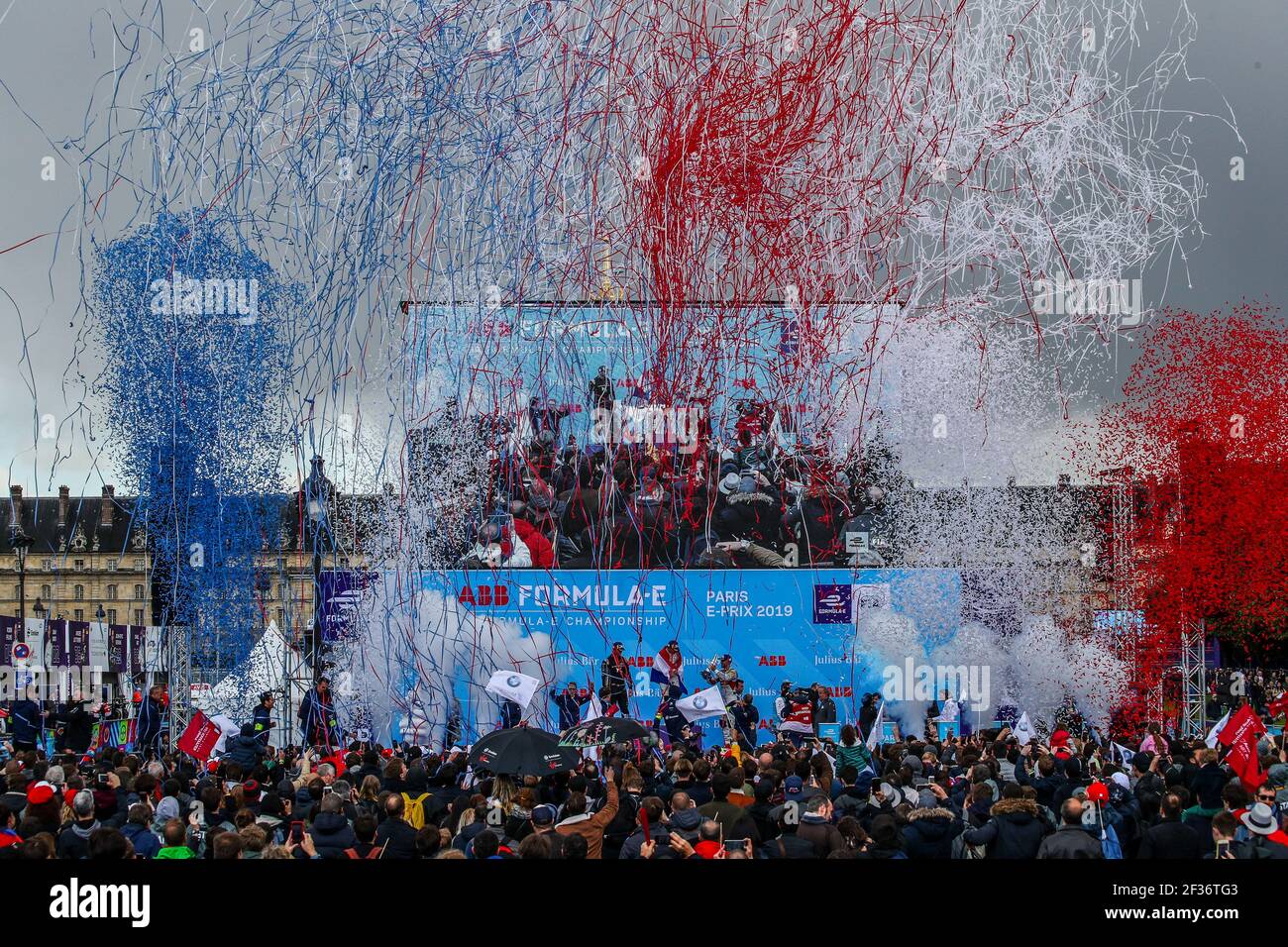 Podium Formule E , during the 2019 Formula E championship, at Paris ...