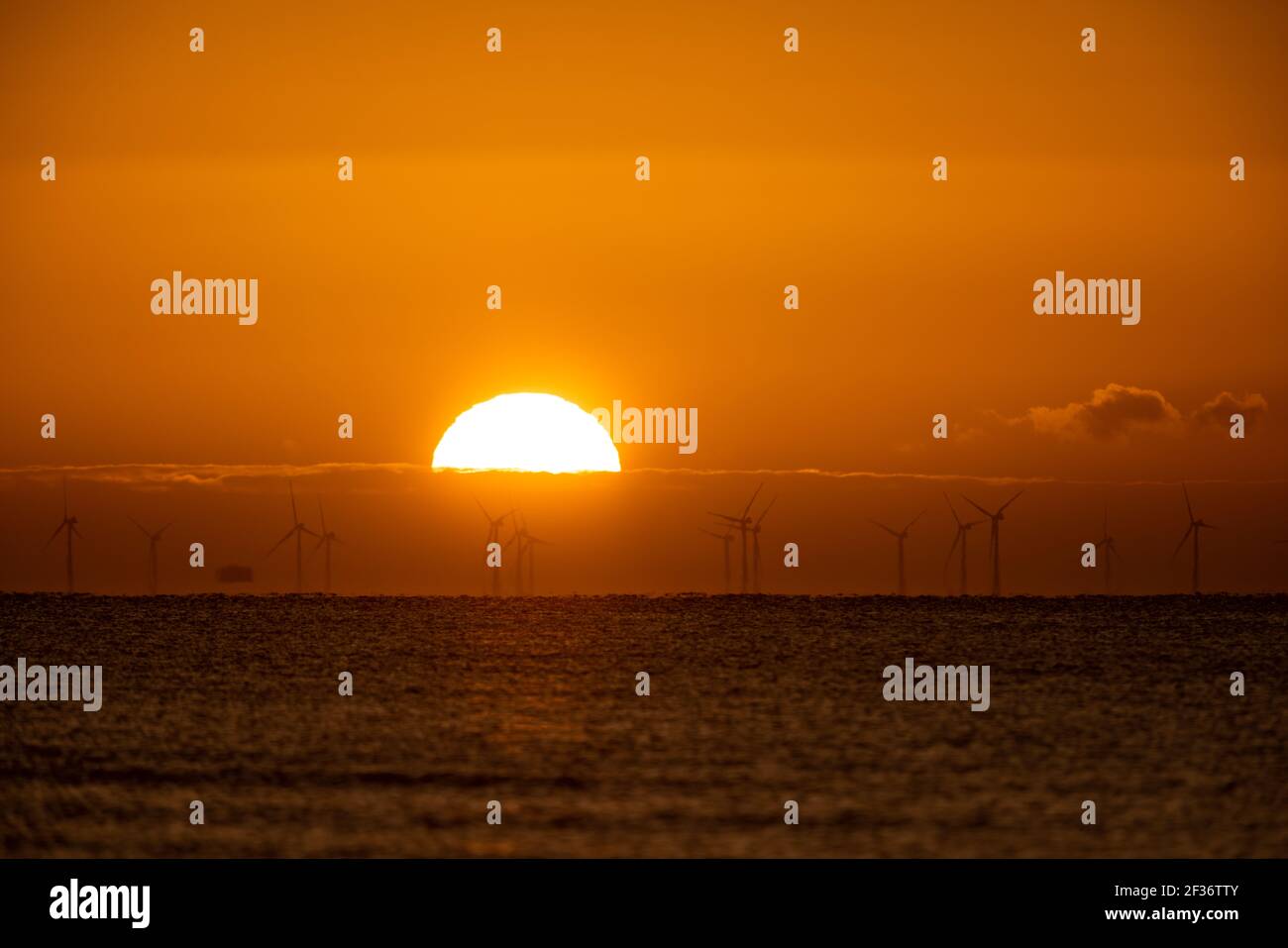 Wind turbines in english channel hi-res stock photography and images ...