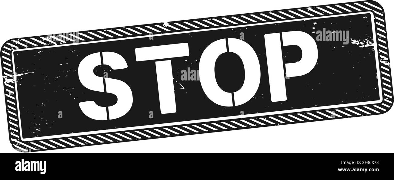 Stop grunge rubber stamp on white, vector illustration Stock Vector ...