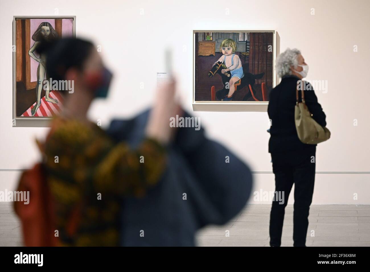 People attend the press preview of artist Alice Neel “People Come First ...