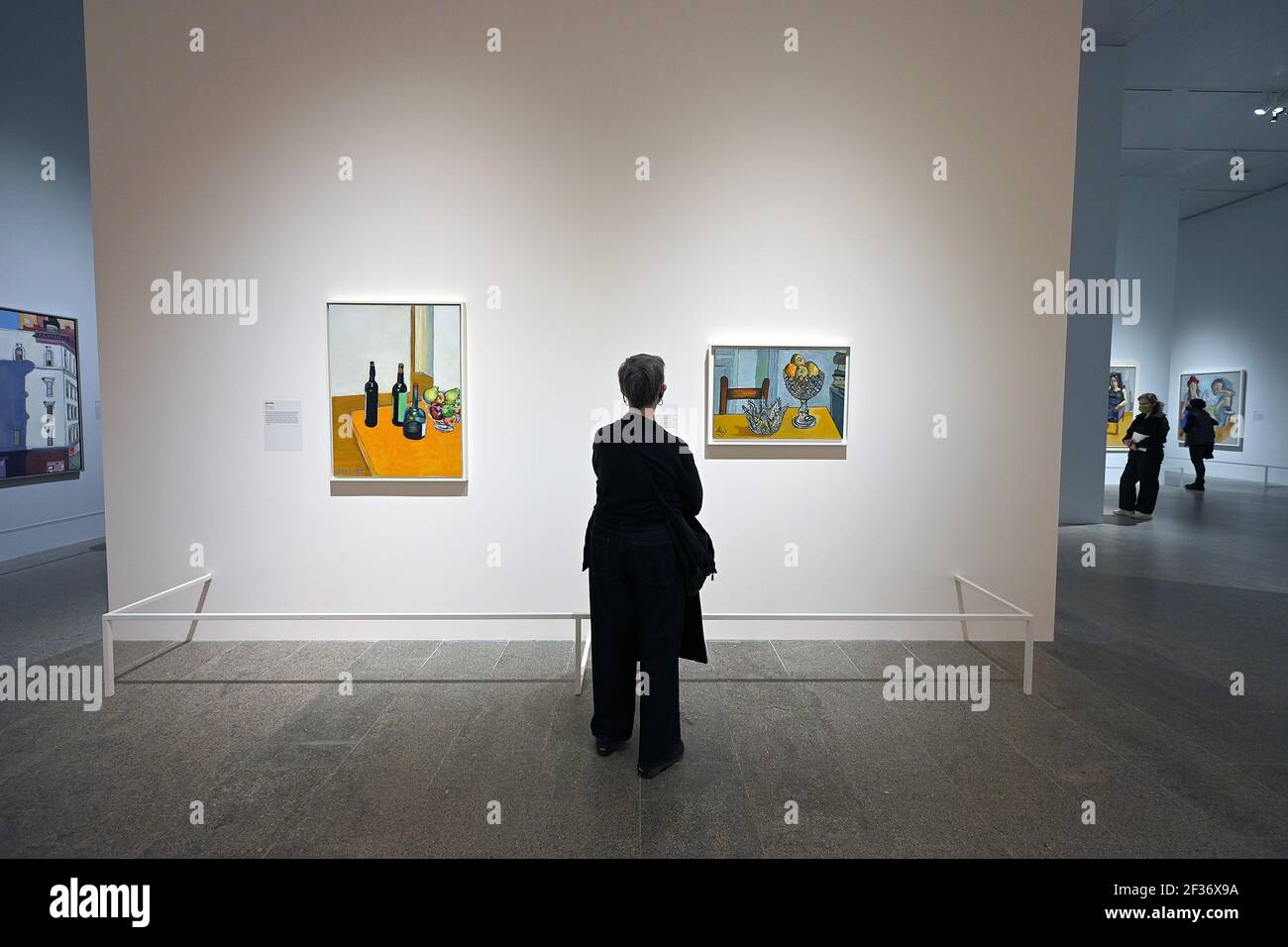 People attend the press preview of artist Alice Neel “People Come First ...