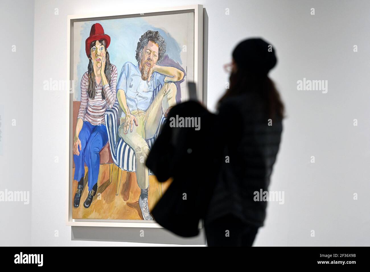 People attend the press preview of artist Alice Neel “People Come First ...