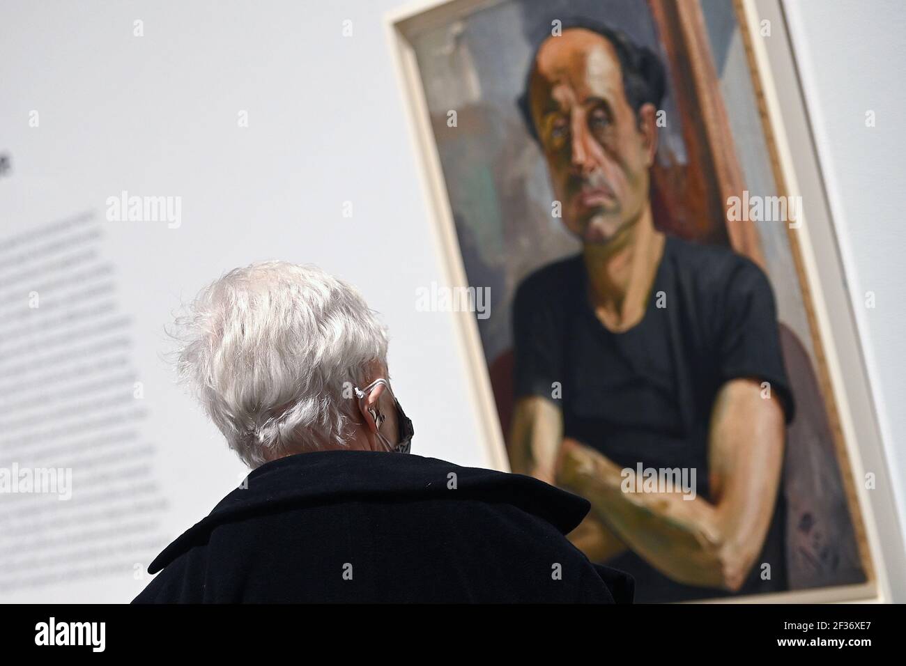 People attend the press preview of artist Alice Neel “People Come First ...