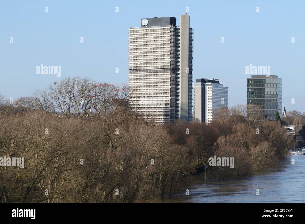 office buildings at river shore Stock Photo - Alamy