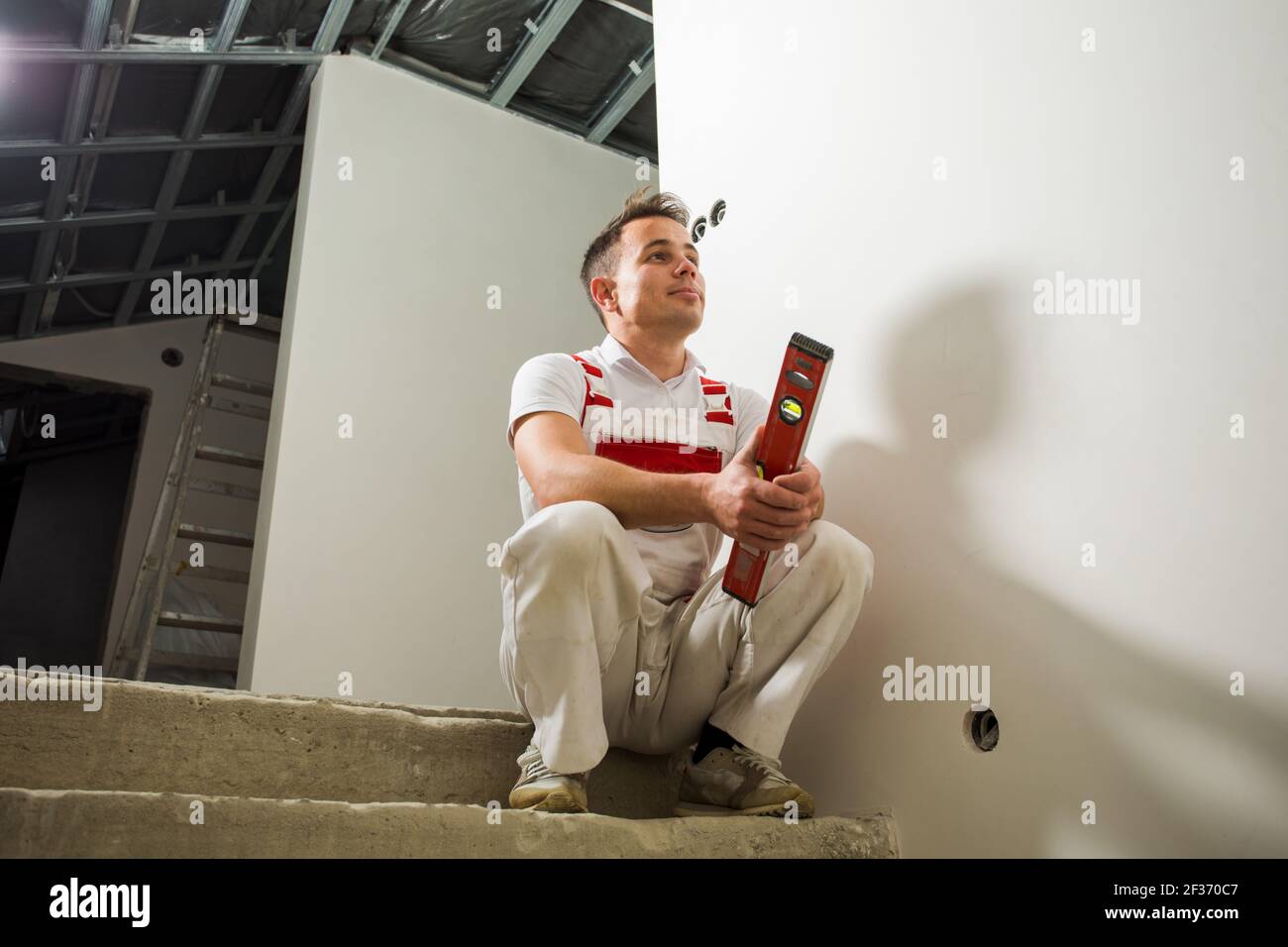 Safety at work stairs hi-res stock photography and images - Alamy