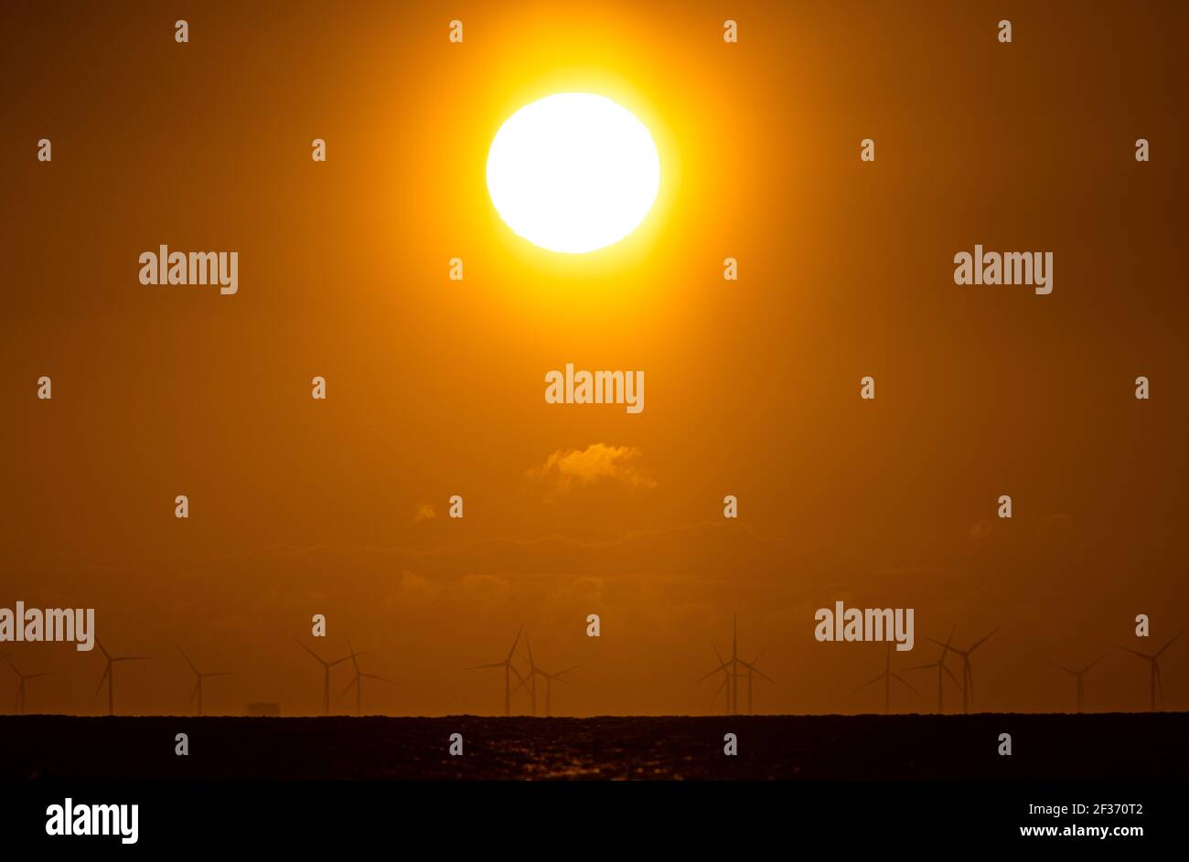 Wind turbines in english channel hi-res stock photography and images ...