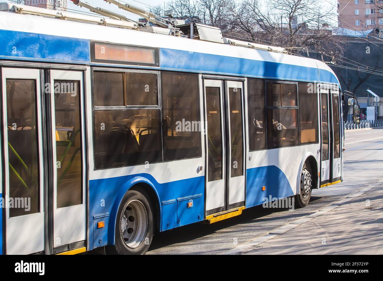 Trolley bus trolleybus streetcar electric hi-res stock photography and ...