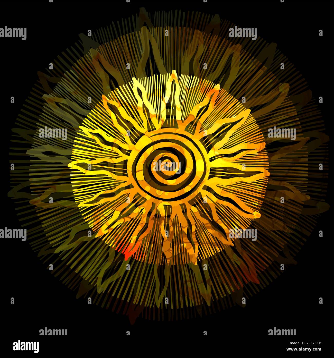 Vintage sun object. Vector illustration Stock Vector Image & Art - Alamy