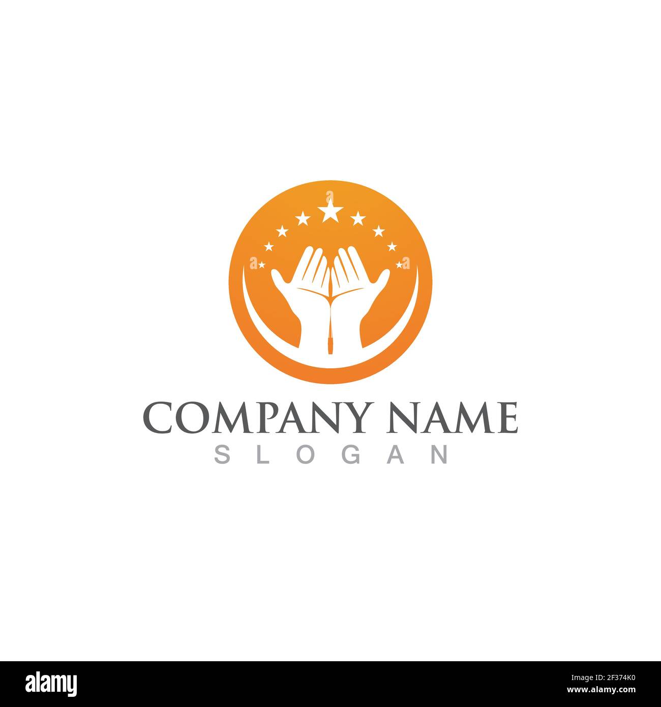 hand help care logo and symbol vector Stock Vector Image & Art - Alamy