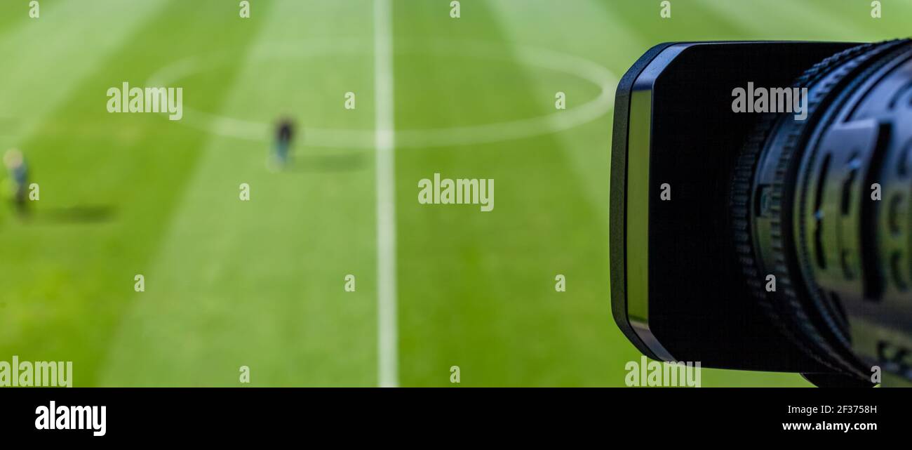 camera for live stream at a football stadium Stock Photo - Alamy