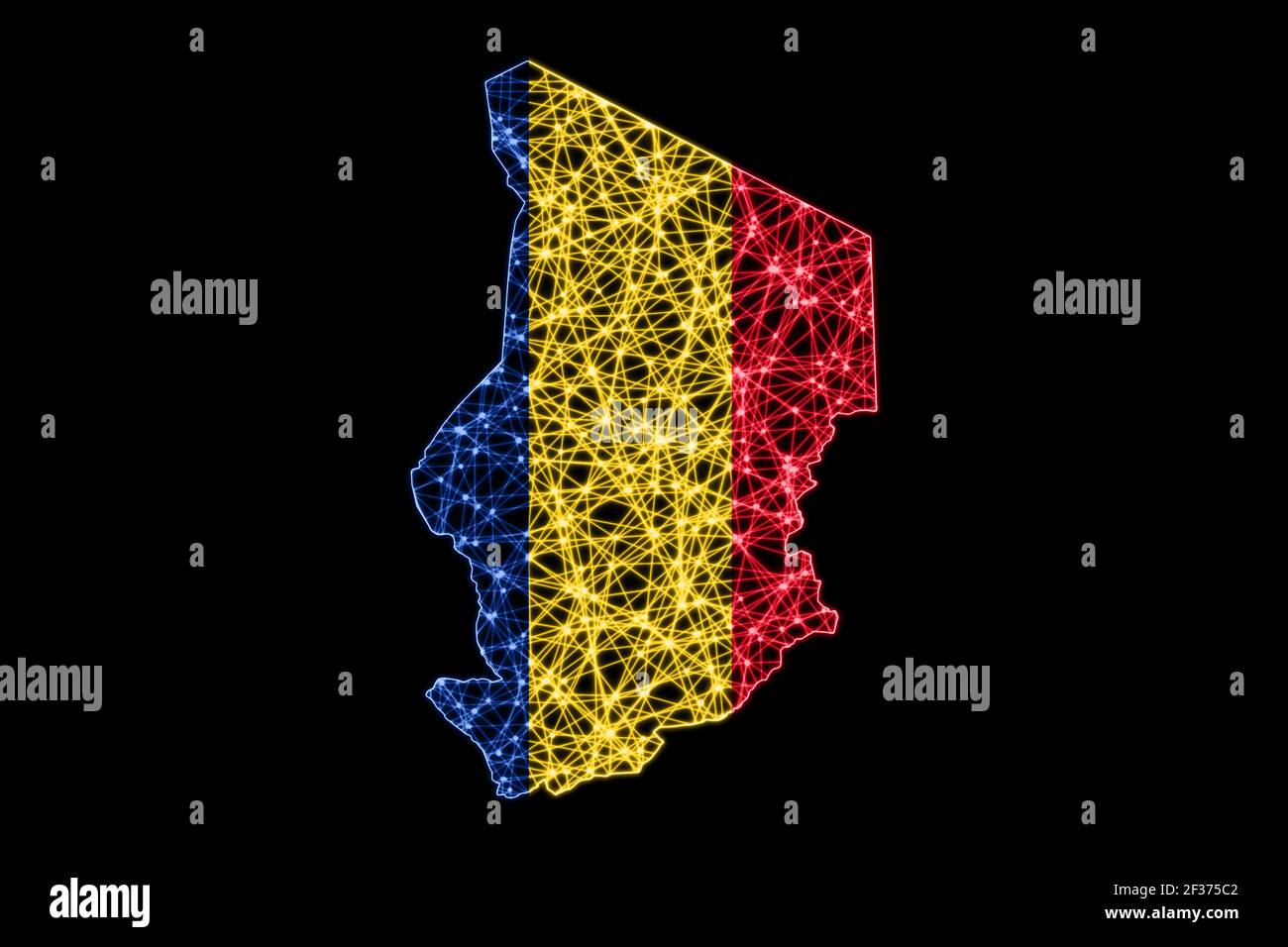 Chad flag map hi-res stock photography and images - Alamy