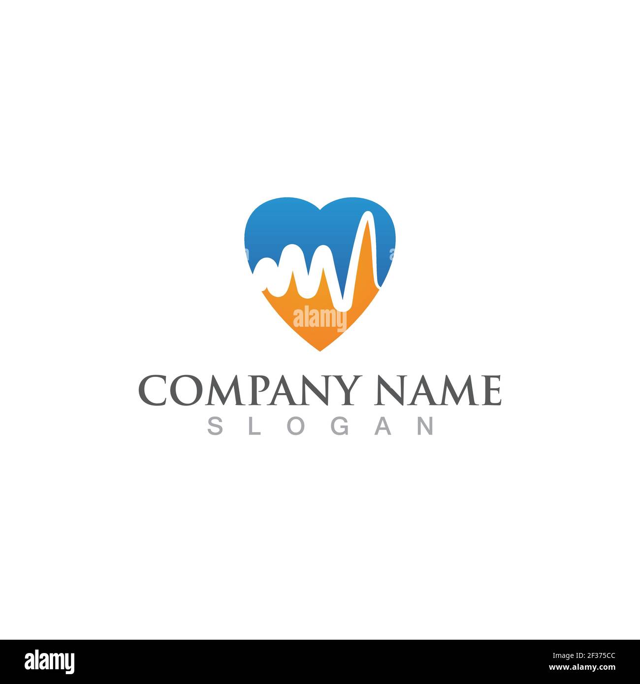 Heart beat logo and symbol vector Stock Vector Image & Art - Alamy