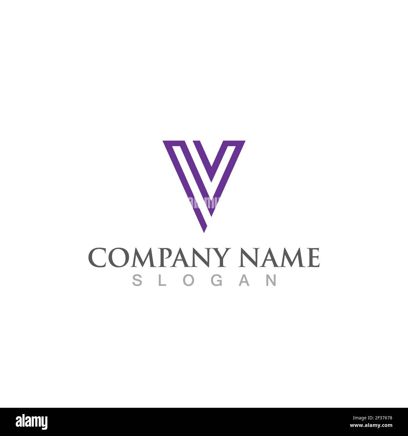 V letter logo and symbol vector image Stock Vector Image & Art - Alamy