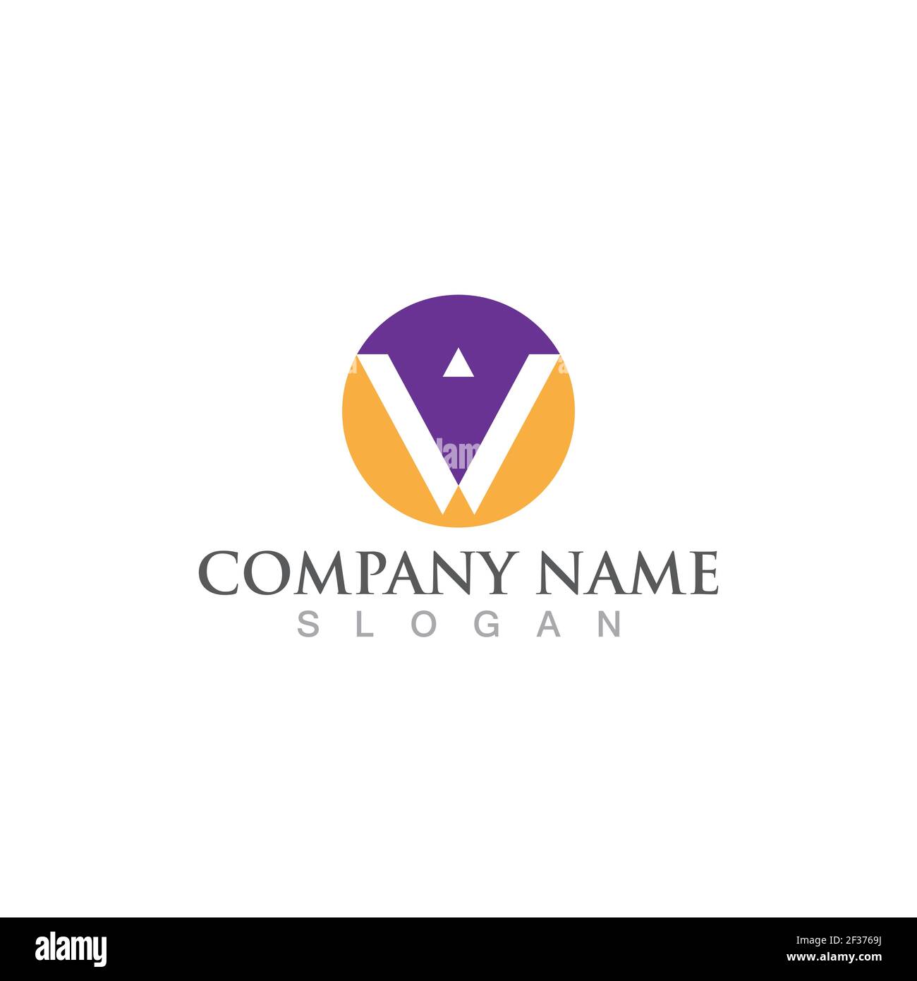 V letter logo and symbol vector image Stock Vector Image & Art - Alamy