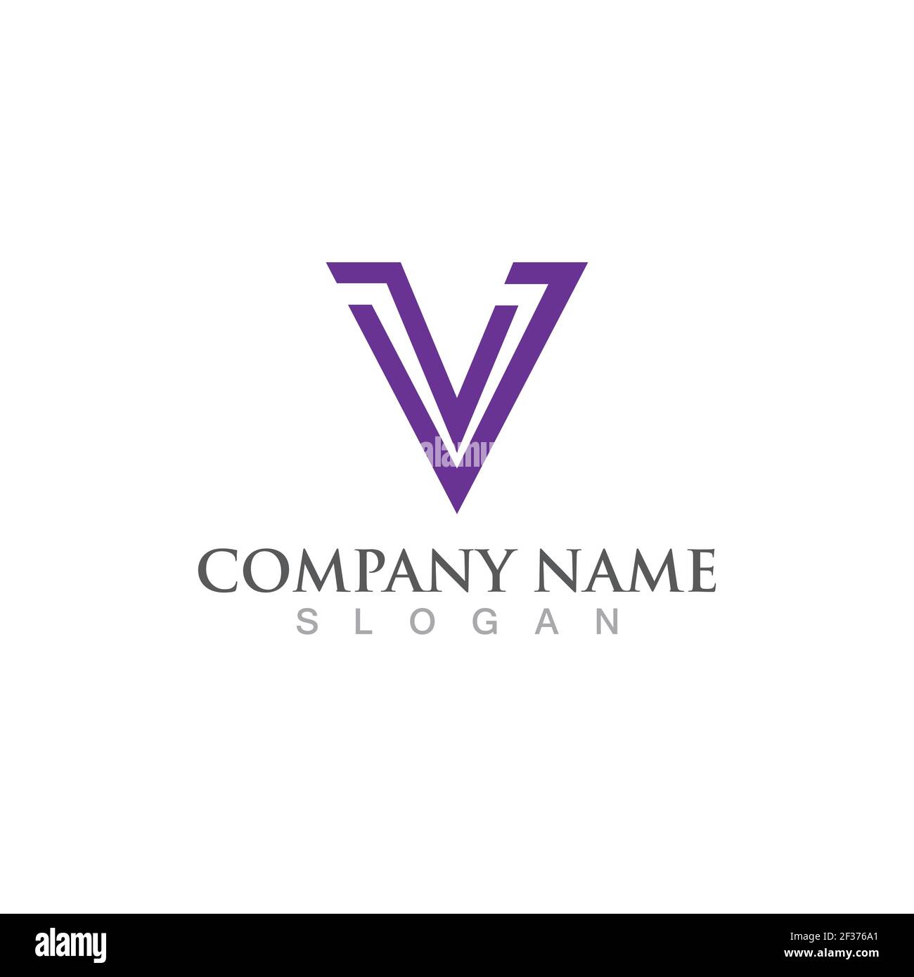 V letter logo and symbol vector image Stock Vector Image & Art - Alamy