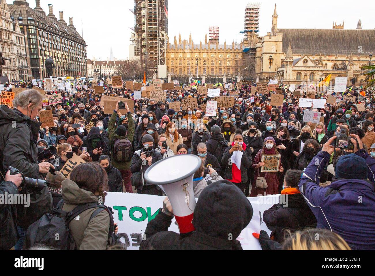 Kill The Bill demonstration in. Parliament square and Westminster ...
