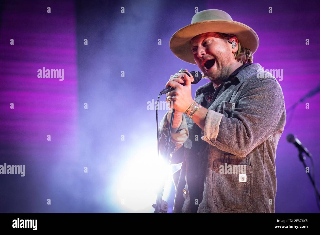 Pelham, United States. 14th Mar, 2021. Bear Reinhardt of NEEDTOBREATHE ...