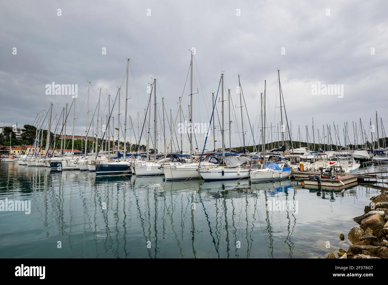 Vrsar, Croatia - May 22, 2020: Harbour with yachts of Coastal town ...
