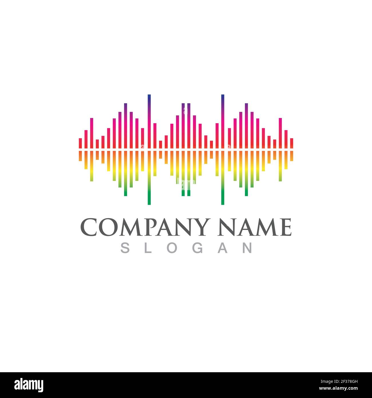 Sound waves vector illustration design template Stock Vector Image ...