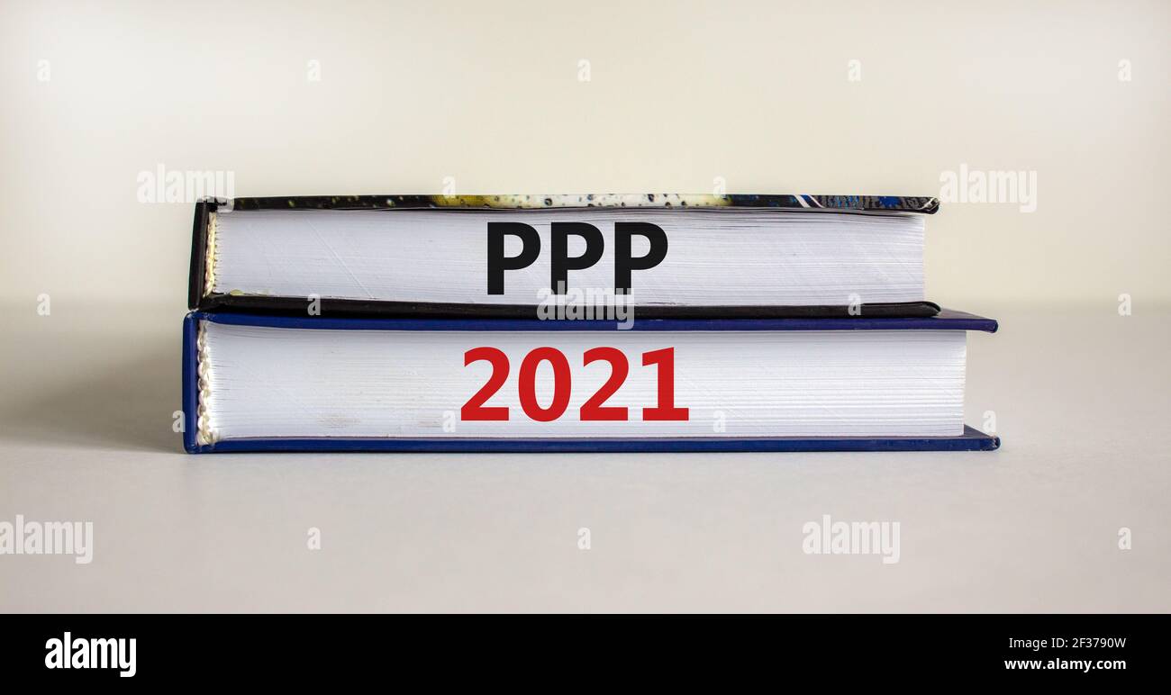 PPP, paycheck protection program 2021 symbol. Concept words PPP ...