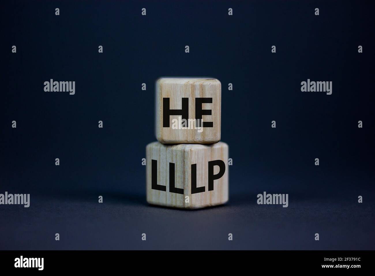 Hell or help symbol. Turned a cube and changed the word 'hell' to 'help ...