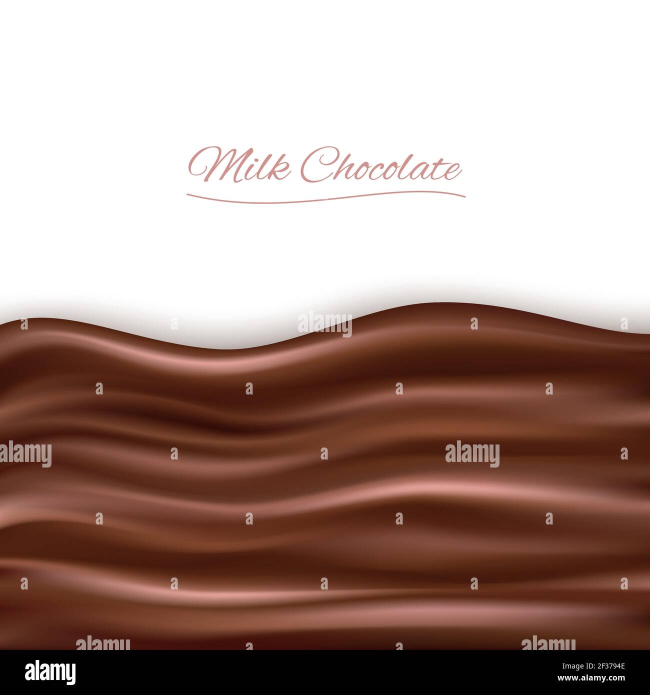 Wavy chocolate background over white background vector illustration ...