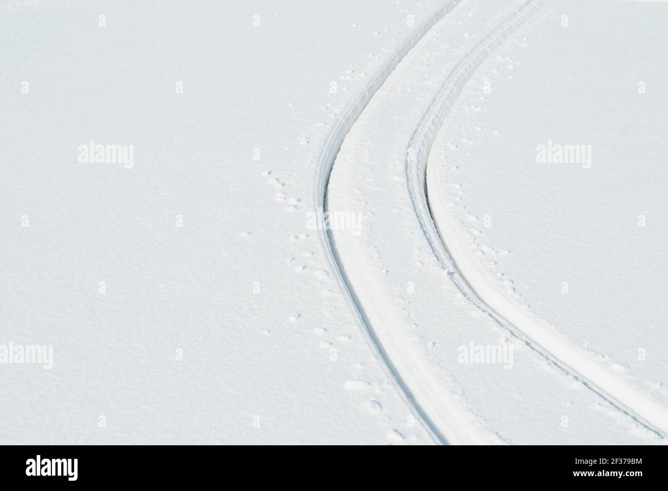 abstract white snowflake wallpaper with two parallel traces Stock Photo ...
