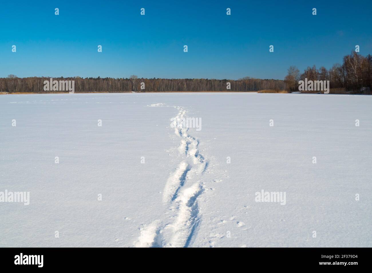 Top view snowy frozen winter hi-res stock photography and images - Alamy