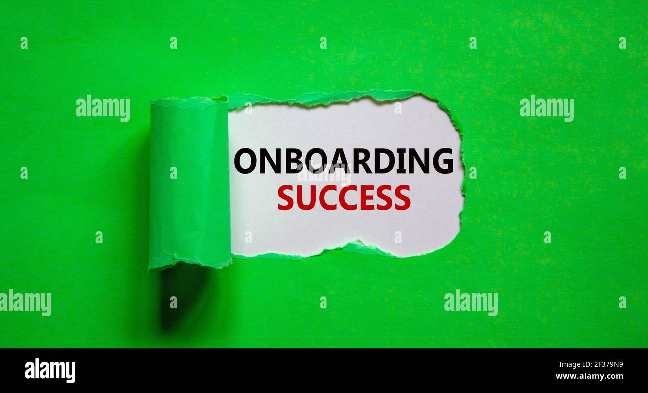 Onboarding success symbol. Words 'Onboarding success' appearing behind ...