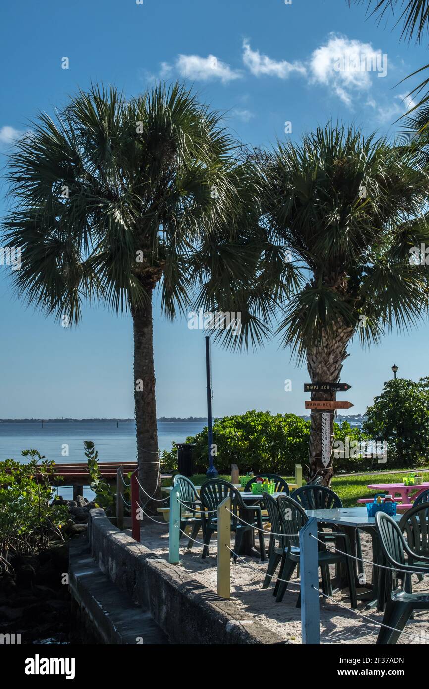 Downtown historic Stuart, FlorIda. Scenes along the streets with ...