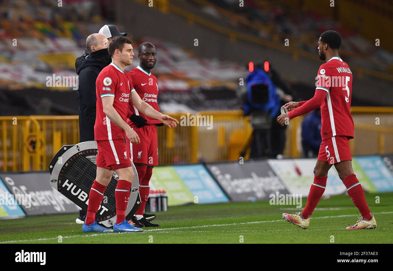Liverpool's James Milner (left) making his 158th Premier League ...