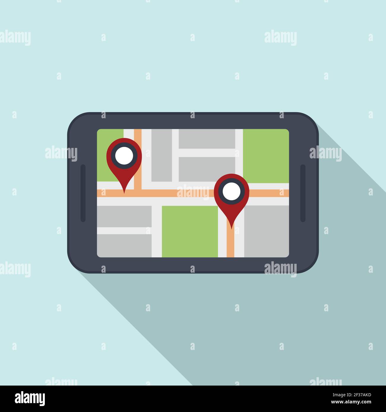 Unmanned taxi location icon, flat style Stock Vector Image & Art - Alamy