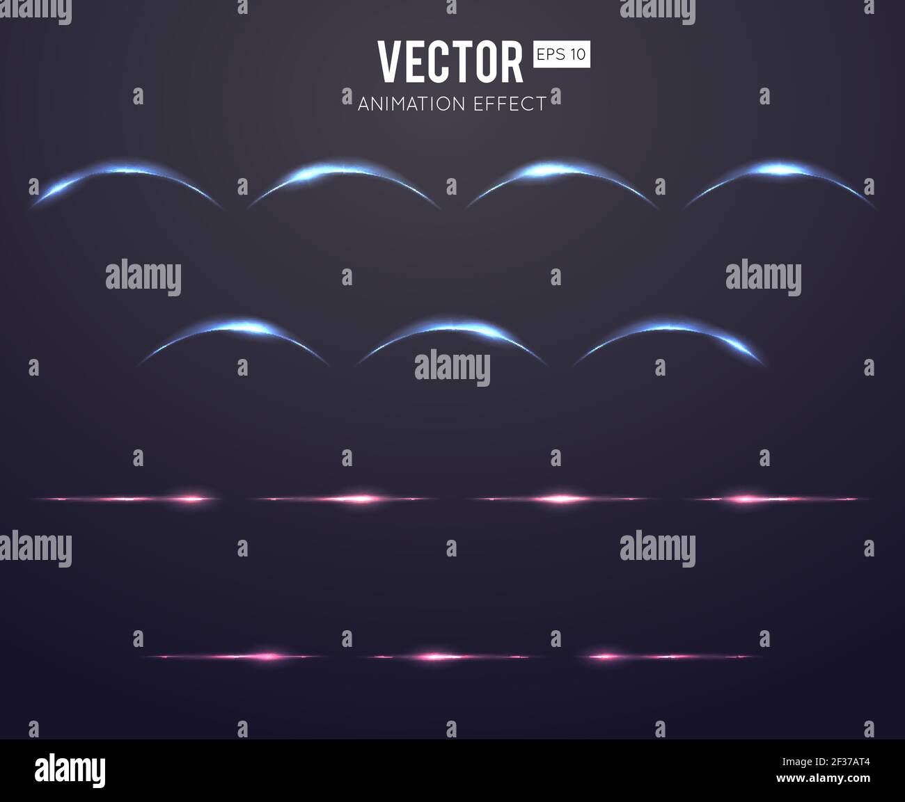 Realistic light effect lens flare animation frames set for games ...