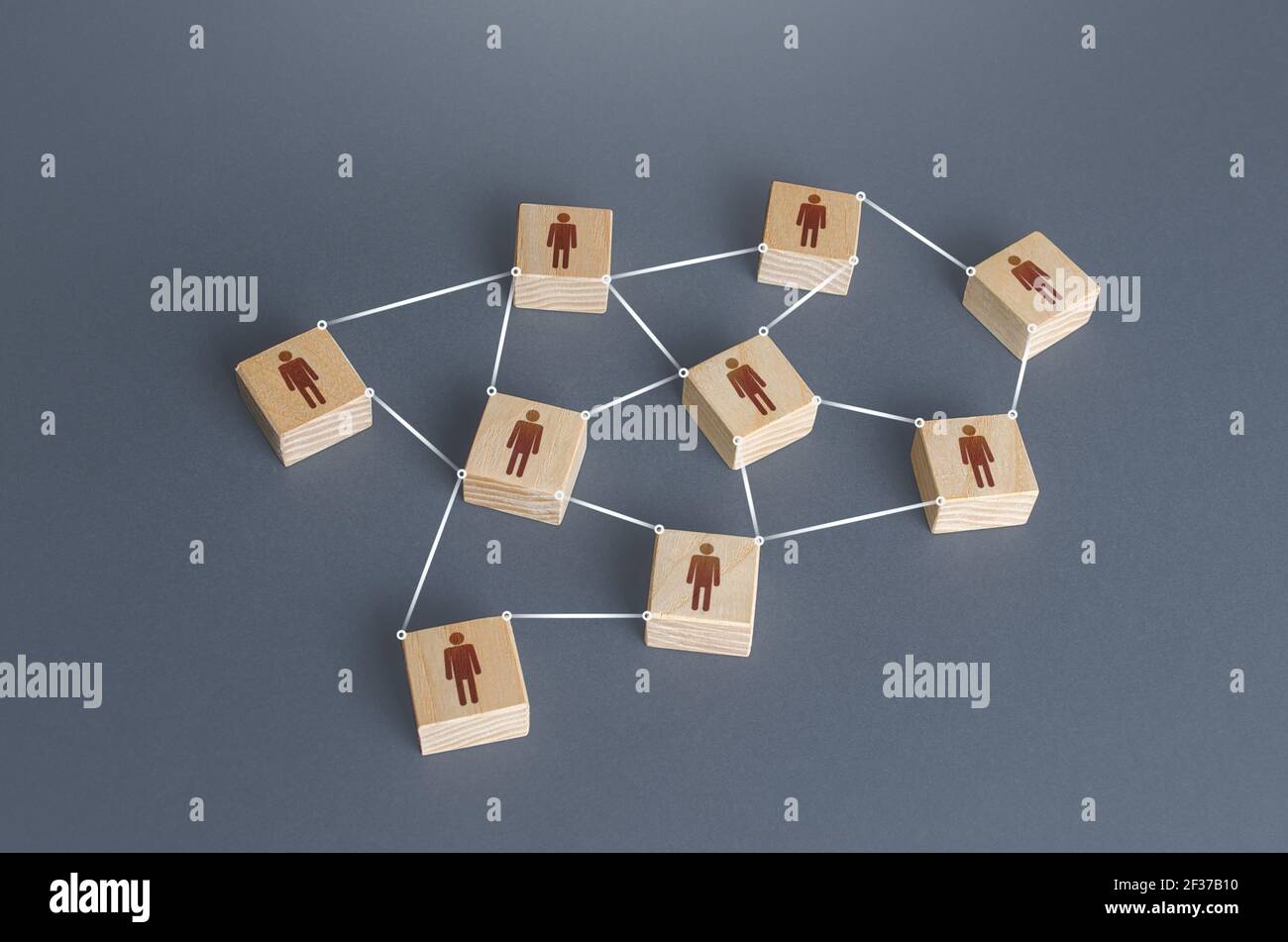 Network of connected people. Interaction between employees and ... Network of connected people. Interaction between employees and ...