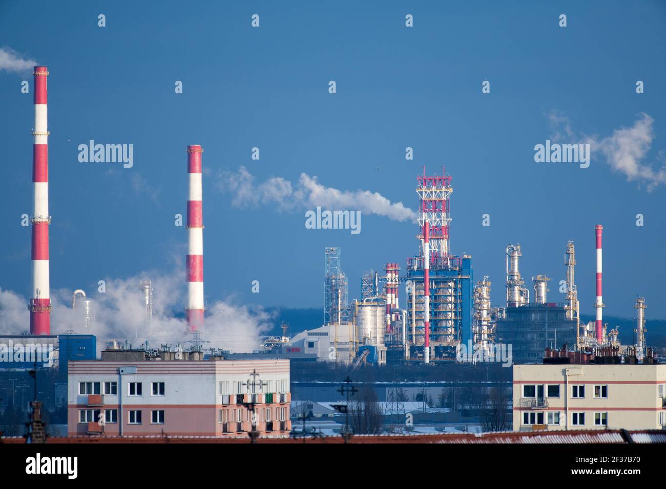 Grupa Lotos refinery in Gdansk, Poland. January 31st 2021 © Wojciech ...