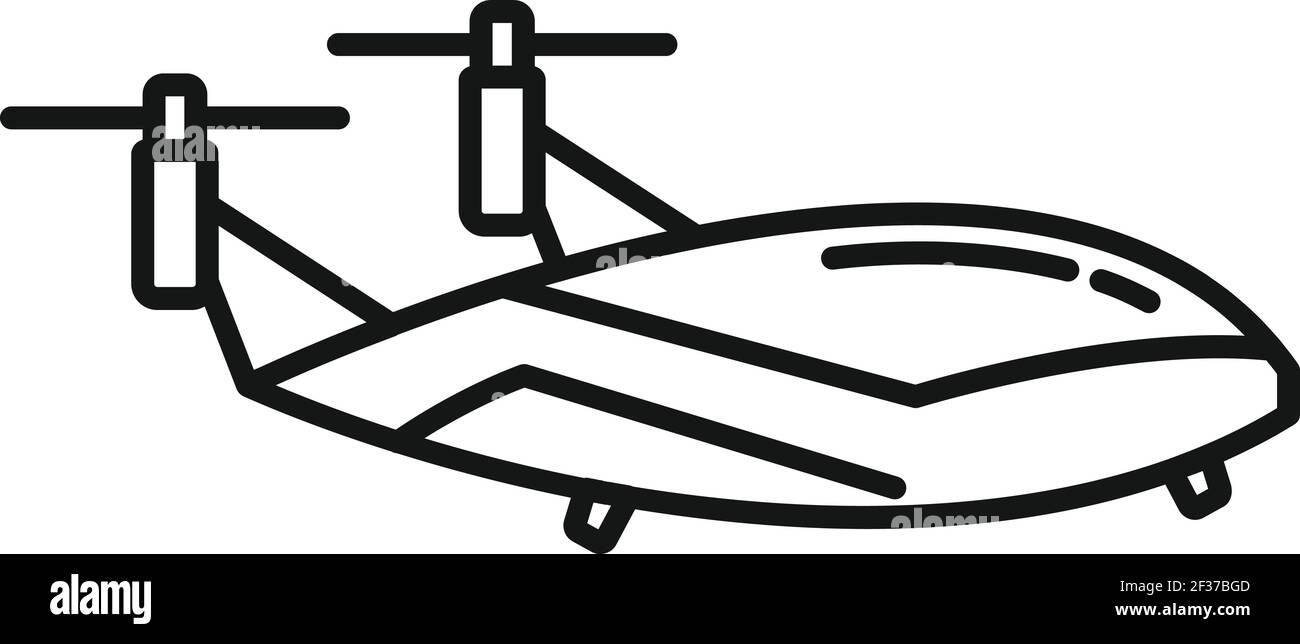 Flying unmanned taxi icon, outline style Stock Vector Image & Art - Alamy