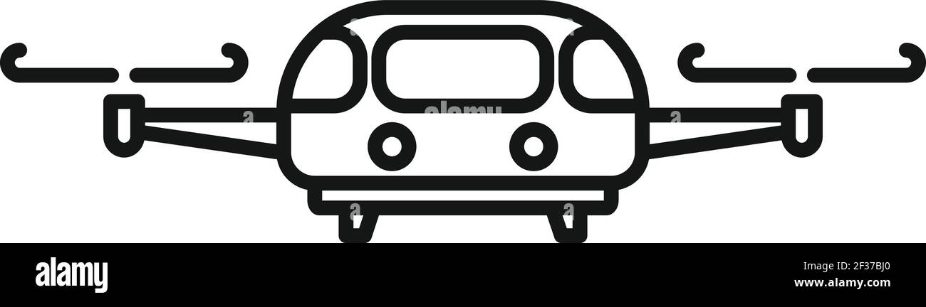 Fly taxi icon, outline style Stock Vector Image & Art - Alamy