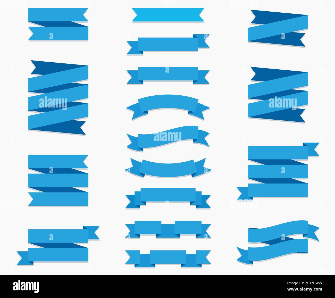 Flat vector ribbons banners flat isolated on white background ...