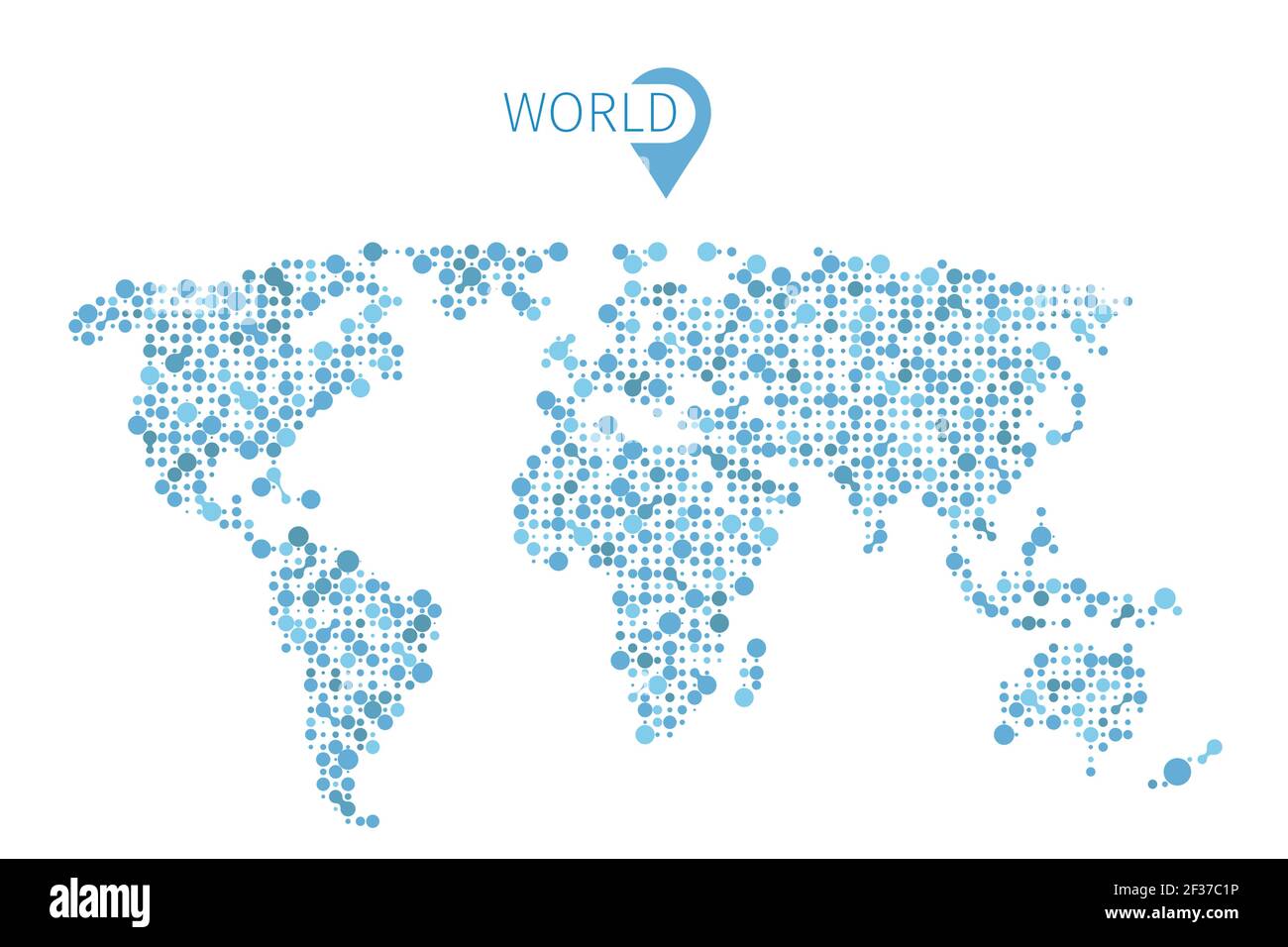 Vector world map from circles for infographic. Illustration map world ...