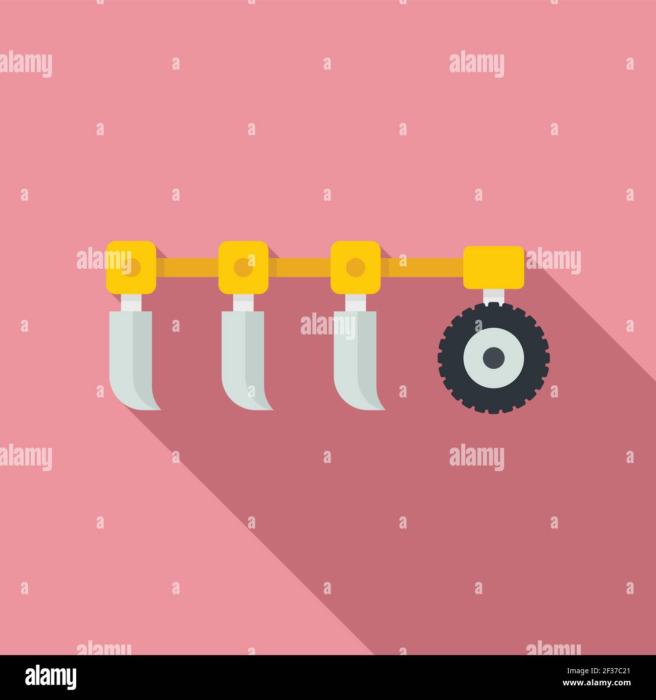 Tractor plow icon, flat style Stock Vector Image & Art - Alamy
