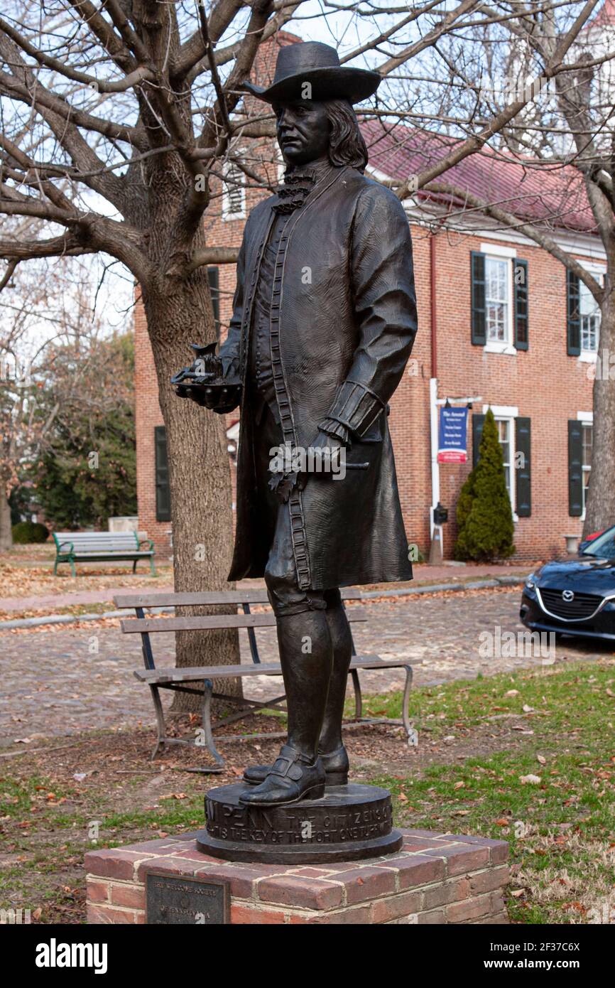 Bronze statue of william penn hi-res stock photography and images - Alamy