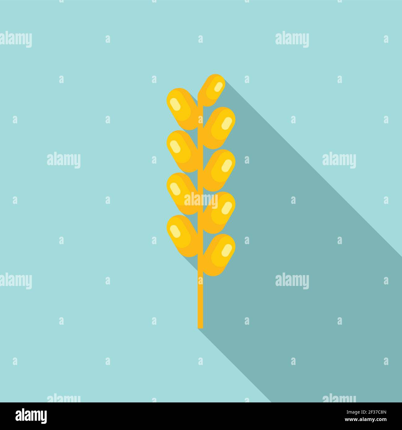 Wheat plant icon, flat style Stock Vector Image & Art - Alamy