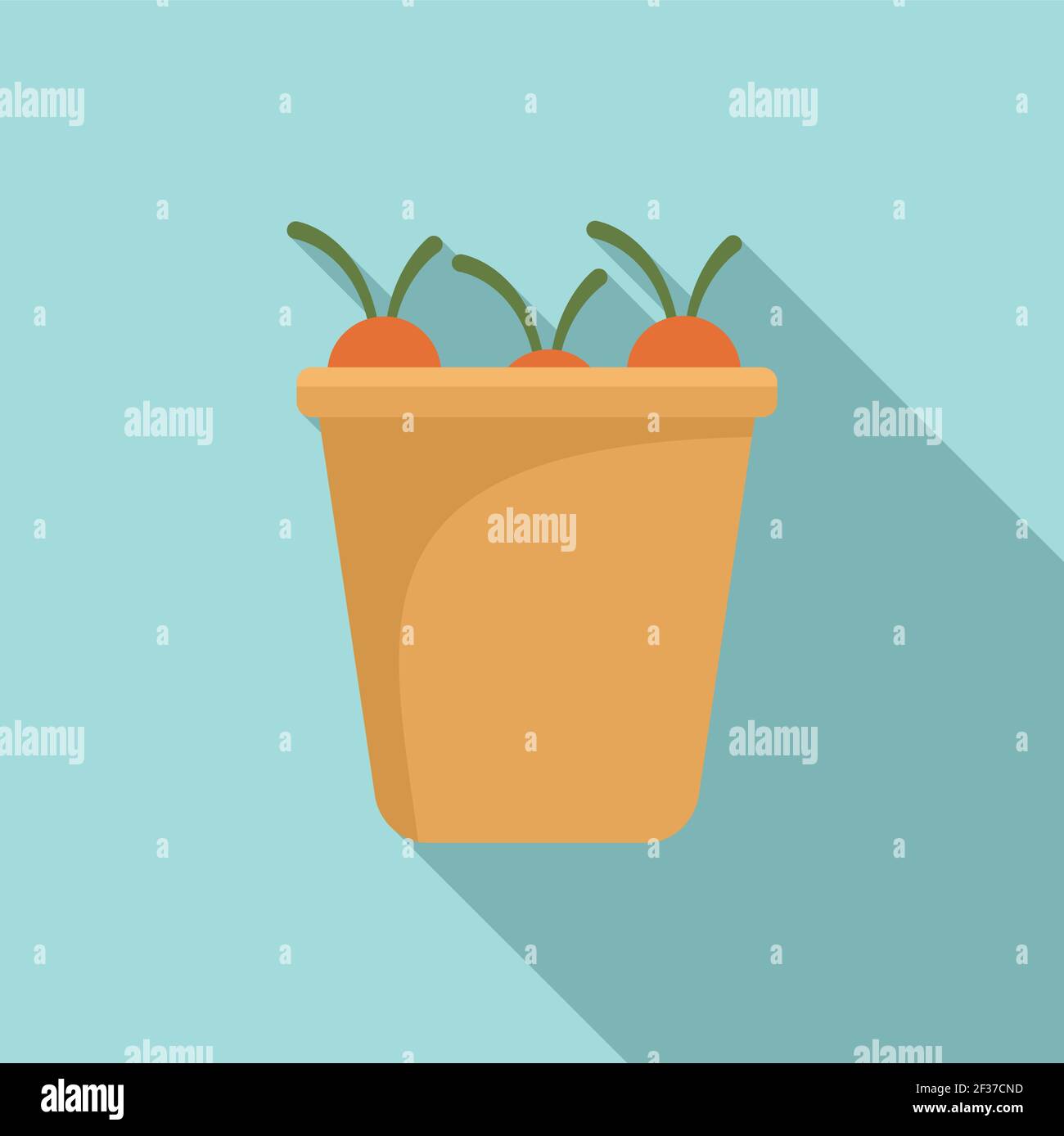 White bucket full organic Stock Vector Images - Alamy