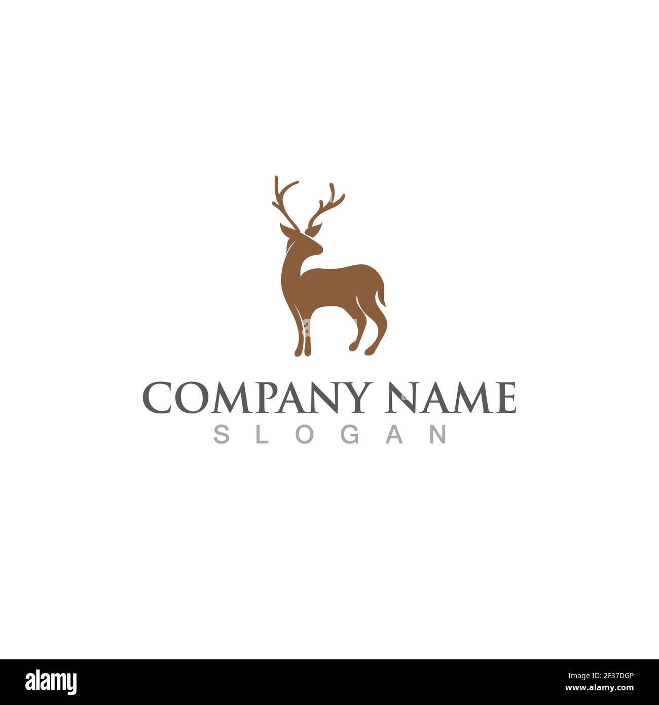 Deer Logo Template vector icon illustration design Stock Vector Image ...